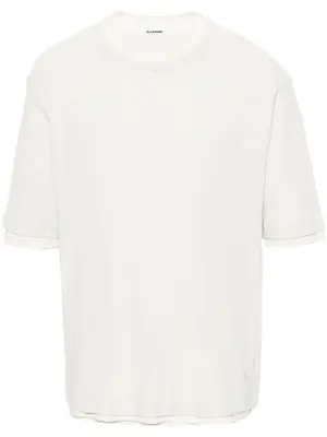 JIL SANDER Layered Cotton T-shirt - White