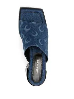 MARINE SERRE 75mm Denim Sandals