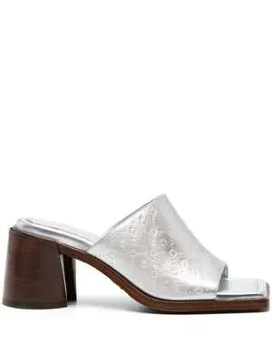 Marine Serre Heeled Mules Clogs For Women