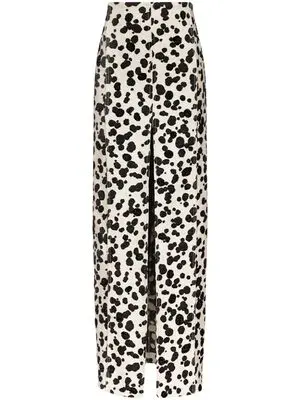 AREA Dalmatian Jacquard Denim Skirt