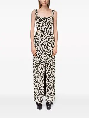 AREA Dalmatian Jacquard Denim Skirt