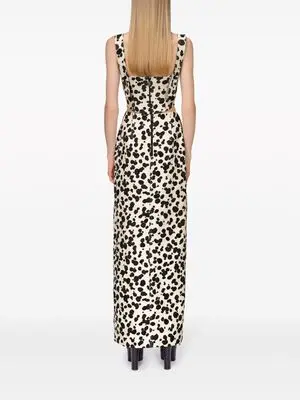 AREA Dalmatian Jacquard Denim Skirt