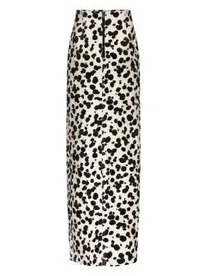 AREA Dalmatian Jacquard Denim Skirt