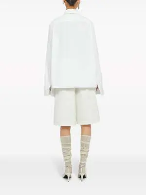 JIL SANDER Jewel-clip Cotton Shirt - White