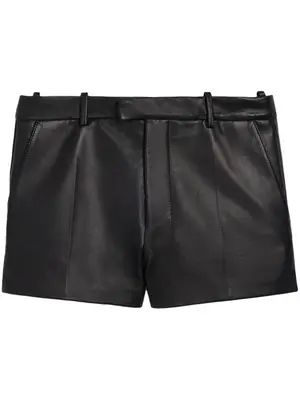 Ami Leather Tailored Shorts