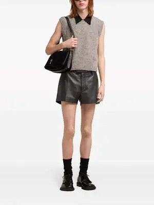 Ami Leather Tailored Shorts