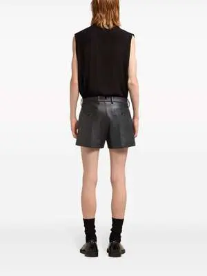 Ami Leather Tailored Shorts
