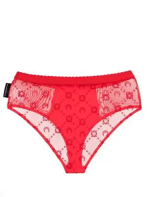 MARINE SERRE Moonogram-flocked Mesh Briefs