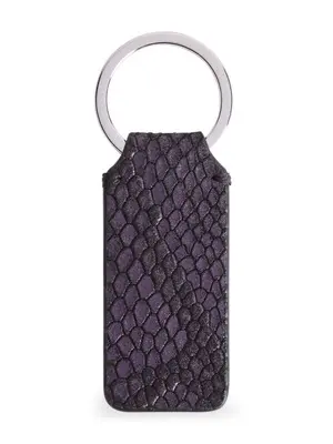 GIUSEPPE ZANOTTI Bernaard Leather Keyring - Grey