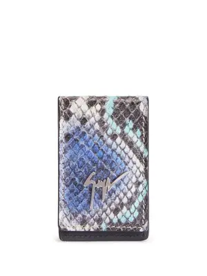 GIUSEPPE ZANOTTI Albert Leather Cash Holder - Blue