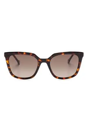 Carolina Herrera Square-frame Sunglasses - Brown