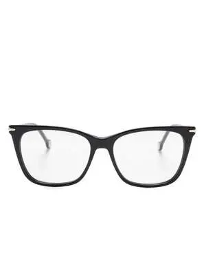 Carolina Herrera Logo-engraved Cat-eye Glasses - Black
