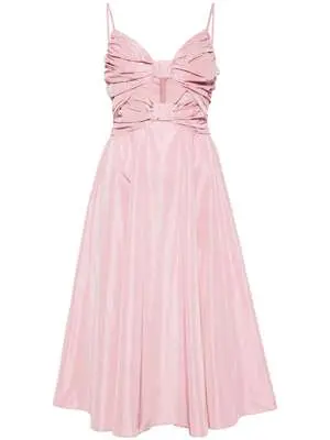 Staud Dayanara Bow-embellished Midi Dress