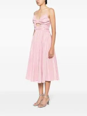 Staud Dayanara Bow-embellished Midi Dress