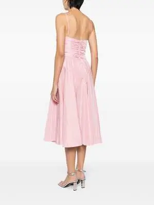 Staud Dayanara Bow-embellished Midi Dress