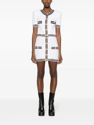 Balmain Maze Monogram-jacquard Miniskirt