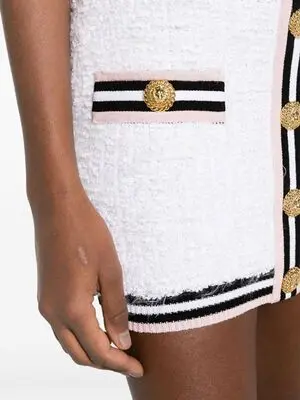 Balmain Maze Monogram-jacquard Miniskirt