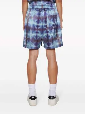 NAHMIAS Tie-dye Stretch-silk Shorts - Blue