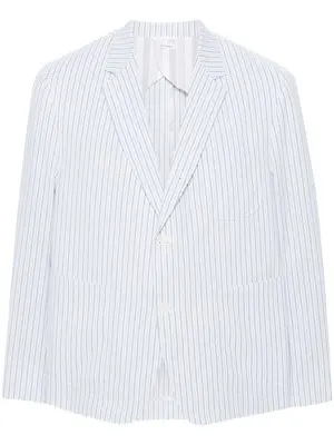 Thom Browne Seersucker Striped Blazer - White