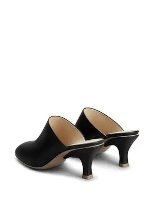 TOD'S 65 Leather Mules - Black