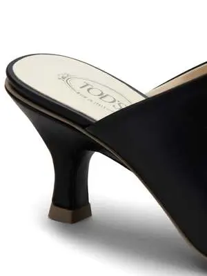 TOD'S 65 Leather Mules - Black