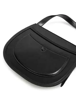 LEMAIRE Cartridge Leather Shoulder Bag - Black