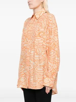 Stella McCartney Cloud-print Silk Shirt