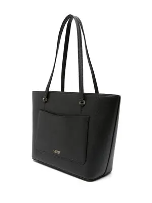 Ralph Lauren Karly Medium Leather Tote Bag - Black