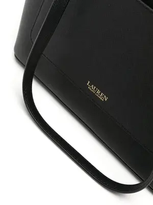Ralph Lauren Karly Medium Leather Tote Bag - Black
