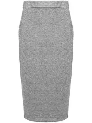 Vince Knitted Midi Skirt - Grey