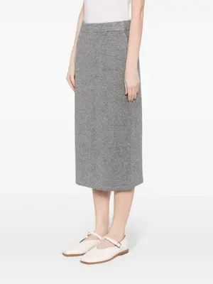 Vince Knitted Midi Skirt - Grey