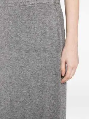 Vince Knitted Midi Skirt - Grey
