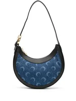 MARINE SERRE Mini Eclips Denim Shoulder Bag