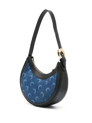MARINE SERRE Mini Eclips Denim Shoulder Bag