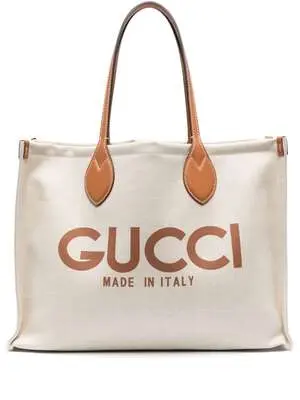 Gucci Print Tote - Neutrals