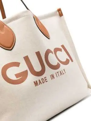 Gucci Print Tote - Neutrals