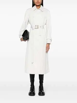 MOORER Twill Double-breasted Trench Coat