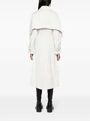 MOORER Twill Double-breasted Trench Coat