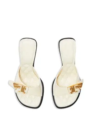 Burberry Bay Leather Mules