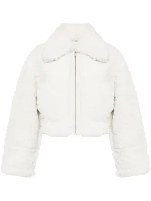 HALFBOY Cropped Shearling Jacket
