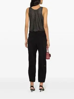 Pinko Cars Linen Tank Top - Black