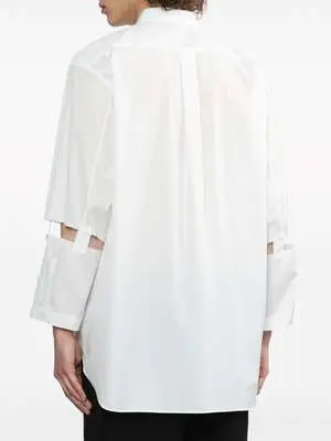 Comme Des Garçons Cut-out Cotton-poplin Shirt