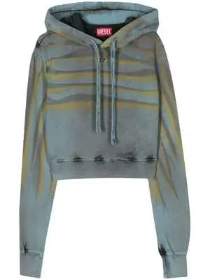 DIESEL® F-slimmy-hood-whisk Cropped Hoodie - Blue