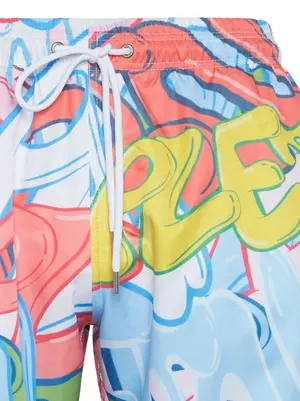 Philipp Plein Graffiti-print Swim Shorts