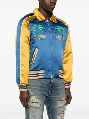 Rhude Palm Eagles Souvenir Bomber Jacket - Blue