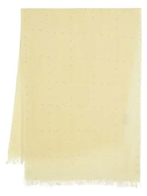 Fabiana Filippi Stud-detail Poplin Scarf - Yellow