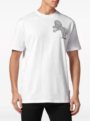Philipp Plein Skull Logo Cotton T-shirt