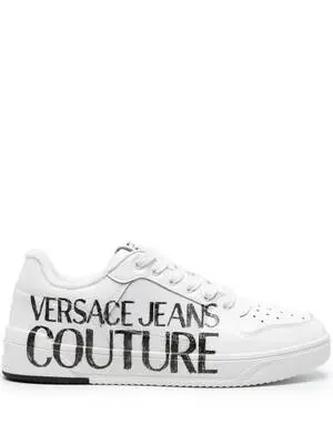 Versace Starlight Logo-print Leather Sneakers