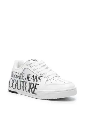 Versace Starlight Logo-print Leather Sneakers