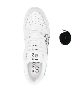Versace Starlight Logo-print Leather Sneakers